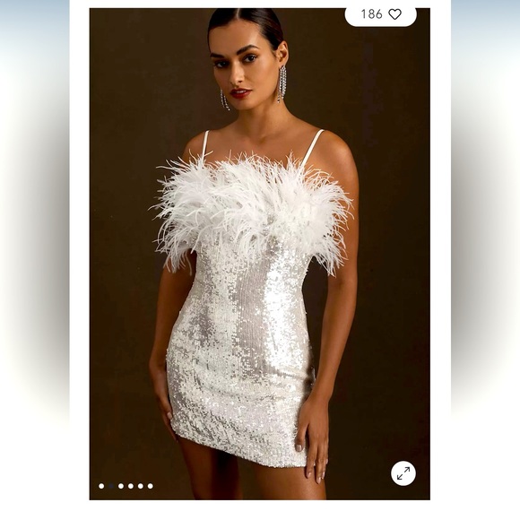 Anthropologie | Dresses | Audrey Adele Adelaide Feather And Sequin Mini ...